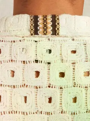 CHE Crochet-pattern Short-sleeve Shirt