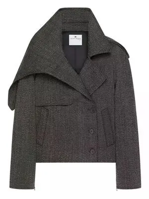 COURREGES Oversized-collar Cropped Jacket
