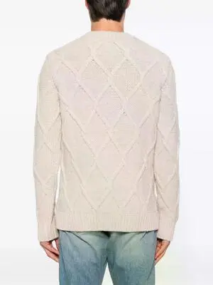 Eleventy Cable-knit Crew-neck Sweater