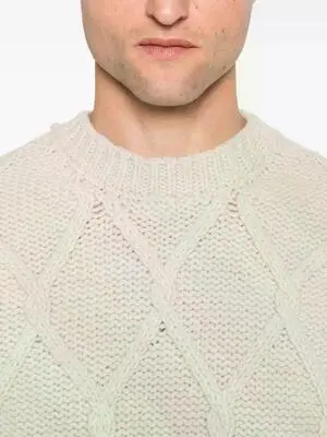 Eleventy Cable-knit Crew-neck Sweater