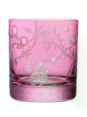 ARTEL Flights Of Fantasy Butterfly-embellished Glass Tumbler - Pink