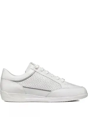 Geox Myria Perforated Leather Sneakers