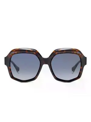 GIGI STUDIOS Geometric-frame Sunglasses - Brown