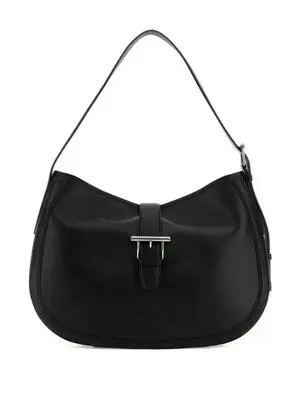 Alexander McQueen Buckle-fastening Leather Shoulder Bag - Black