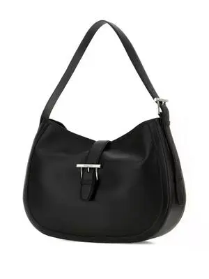 Alexander McQueen Buckle-fastening Leather Shoulder Bag - Black