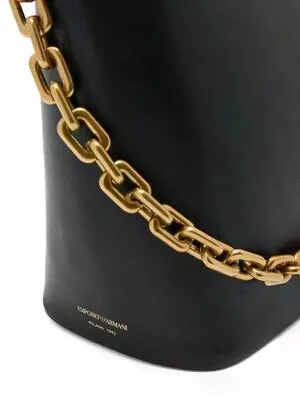 Emporio Armani Medium Leather Tote Bag