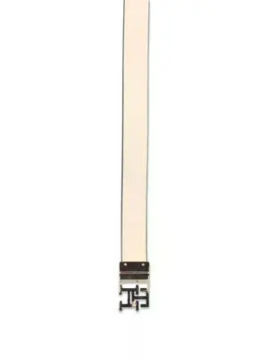 Tommy Hilfiger Monogram Buckle Leather Belt