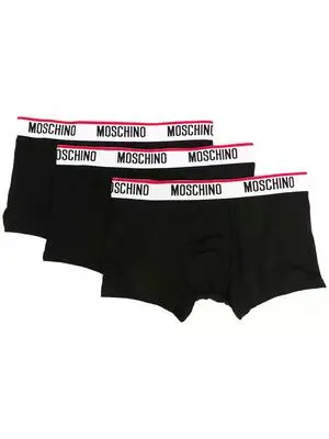 Moschino Logo Waistband Boxers Set - Black
