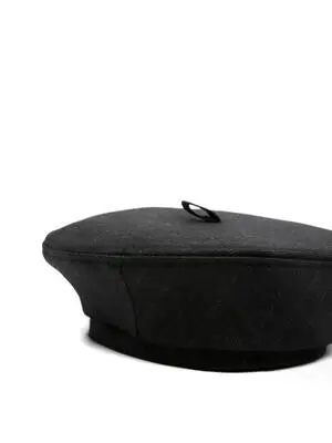 Ruslan Baginskiy Pinstriped Beret - Black