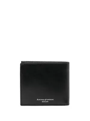 ASPINAL OF LONDON Logo Plaque Folded Wallet - Black