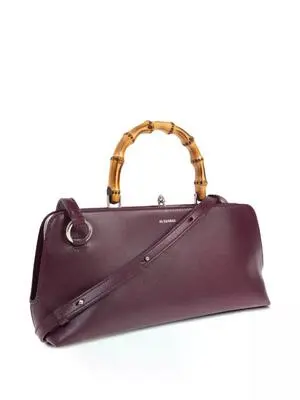 JIL SANDER Bamboo-handle Leather Tote Bag - Red