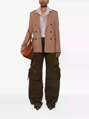 Stella McCartney Double-breasted Wool Blazer - Brown