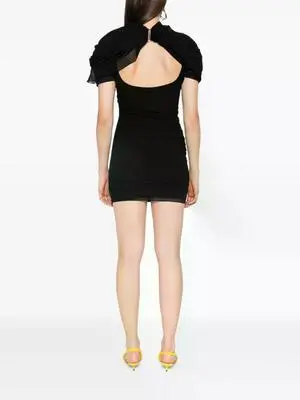 Jacquemus The Castagna Draped Mini Dress - Black