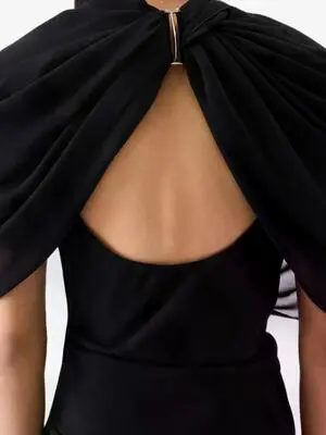Jacquemus The Castagna Draped Mini Dress - Black