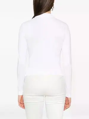 Jacquemus Logo-patch Long-sleeve T-shirt - White