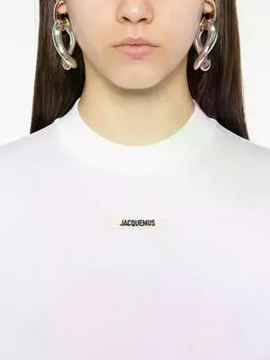 Jacquemus Logo-patch Long-sleeve T-shirt - White