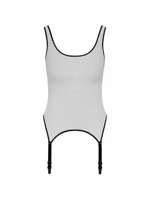 MAISON CLOSE Pure Tentation Garter Bodysuit - Black