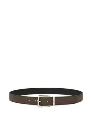 FERRAGAMO Reversible Leather Belt Black