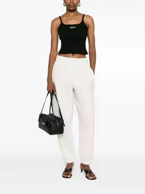 Versace Logo-embroidered Top - Black