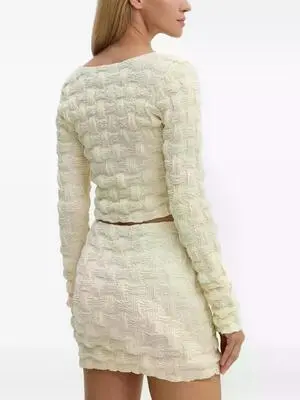Nanushka Woven Buttoned-up Top