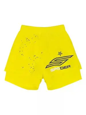 SP5DER Double-layer Logo Shorts