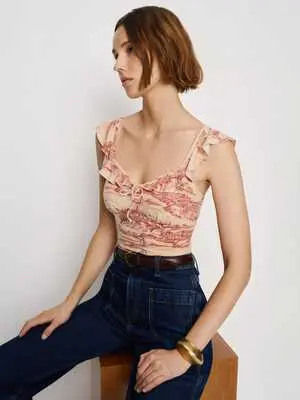 REFORMATION Lemmy Knit Top - Pink