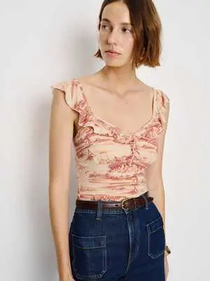 REFORMATION Lemmy Knit Top - Pink