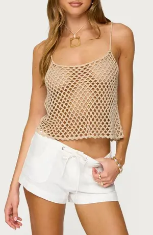 EDIKTED Florenza Open Stitch Camisole