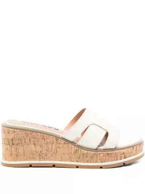 BIBI LOU 65mm Holly Leather Wedge Sandals