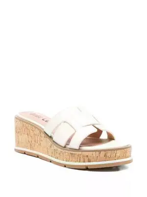 BIBI LOU 65mm Holly Leather Wedge Sandals