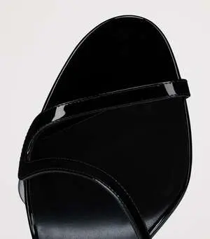 CHRISTIAN LOUBOUTIN Rosa Z Patent Leather Heeled Sandals - Black