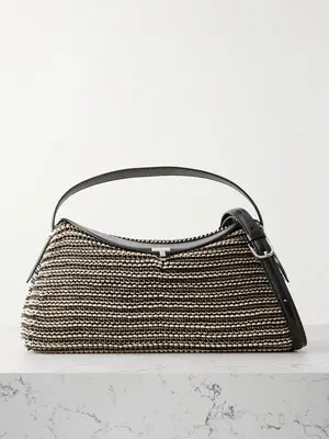 TOTEME T-lock Woven Leather Shoulder Bag