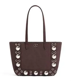 Valentino Garavani Nellcôte Mini Suede Tote - Brown