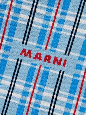 Marni Checked Jacquard-knit Polo Top