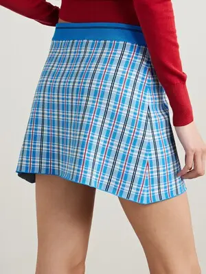 Marni Wrap-effect Checked Mini Skirt
