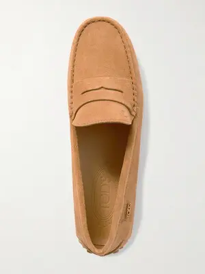 TOD'S Gommino Suede Loafers - Brown