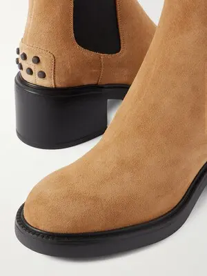 TOD'S Gomma T60 Suede Chelsea Boots - Brown