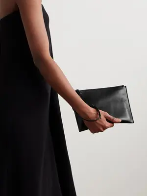 THE ROW Leather Wristlet Pouch