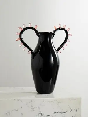 SOPHIE LOU JACOBSEN Aurora Glass Vase - Black