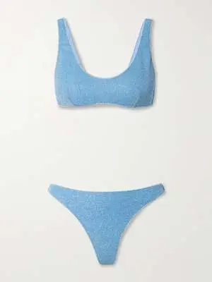 Oseree Lumière Sporty Metallic Bikini Light Blue