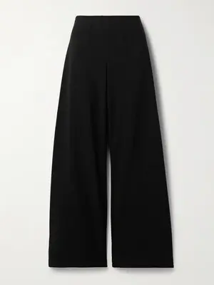 NILI LOTAN Marlow Crepe Wide-leg Pants - Black