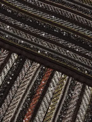 Missoni Wrap-effect Sequin-embellished Striped Jersey Maxi Dress