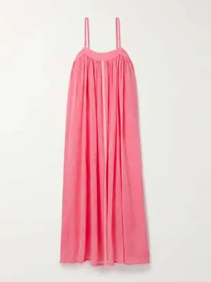 LEMLEM Eda Cotton-voile Maxi Dress - Bubblegum
