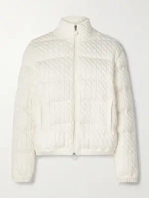 Moncler Quilted Cable-knit Down Jacket