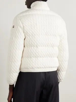 Moncler Quilted Cable-knit Down Jacket