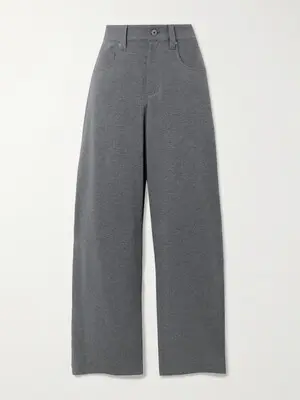 Brunello Cucinelli Cotton-blend Jersey Wide-leg Pants