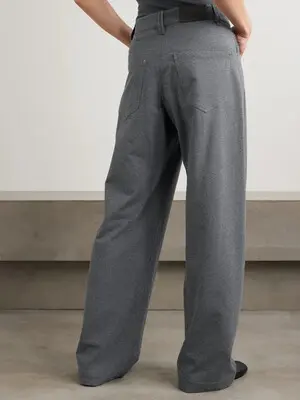 Brunello Cucinelli Cotton-blend Jersey Wide-leg Pants