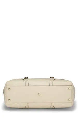 Gucci Pebbled Leather Tote - White