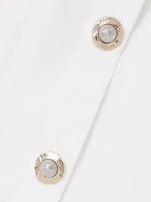 Balmain Cotton-poplin Halterneck Mini Dress