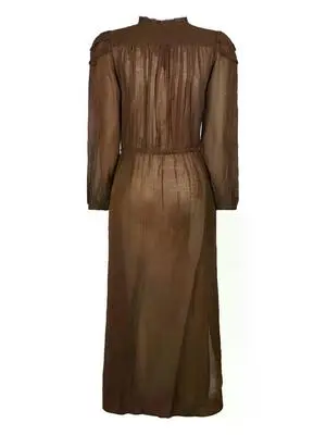 MARANT ETOILE Ruffled Button-front Maxi Dress - Brown